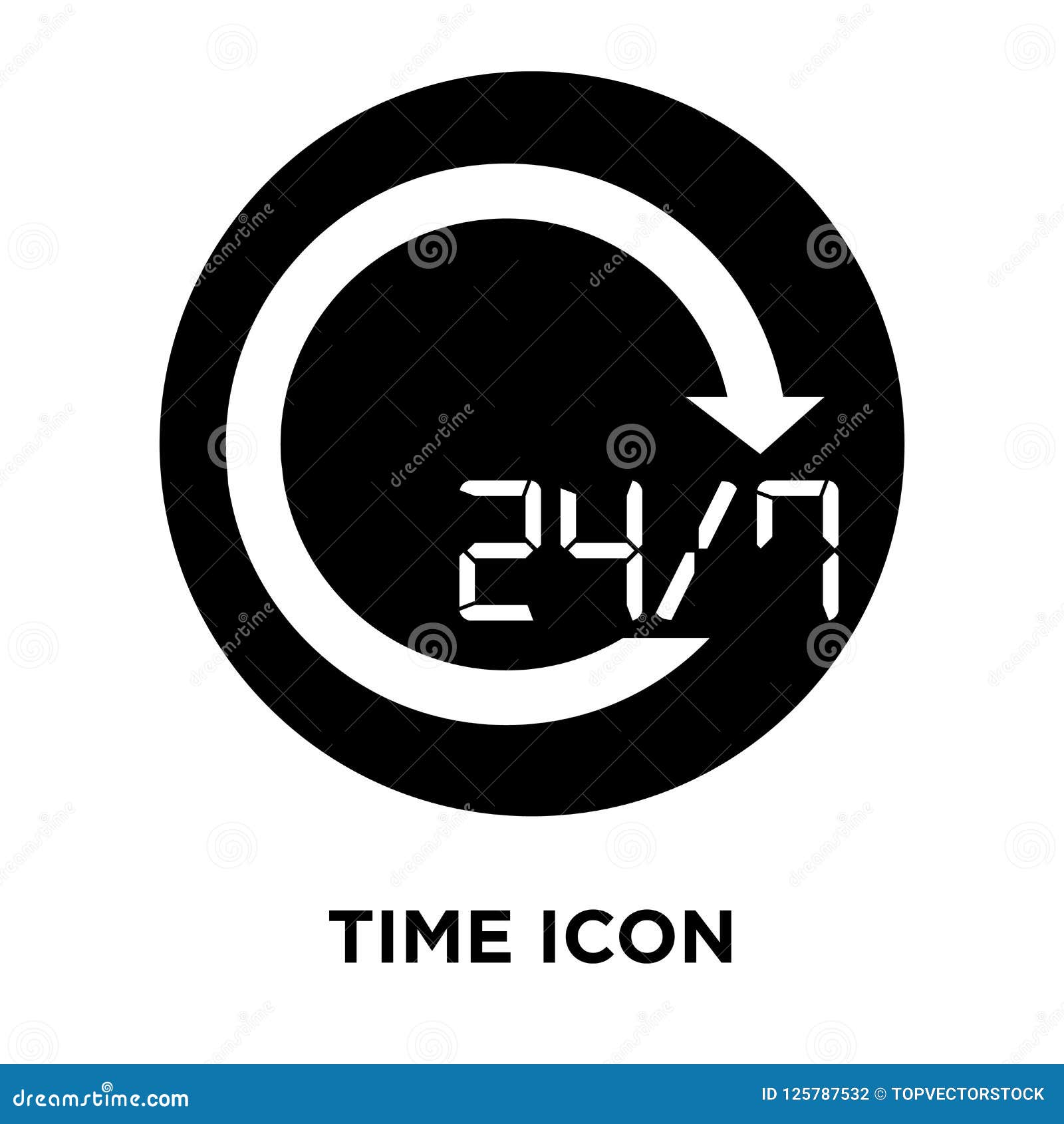 Time Icon Vector Isolated on White Background, Logo Concept of T Stock ...