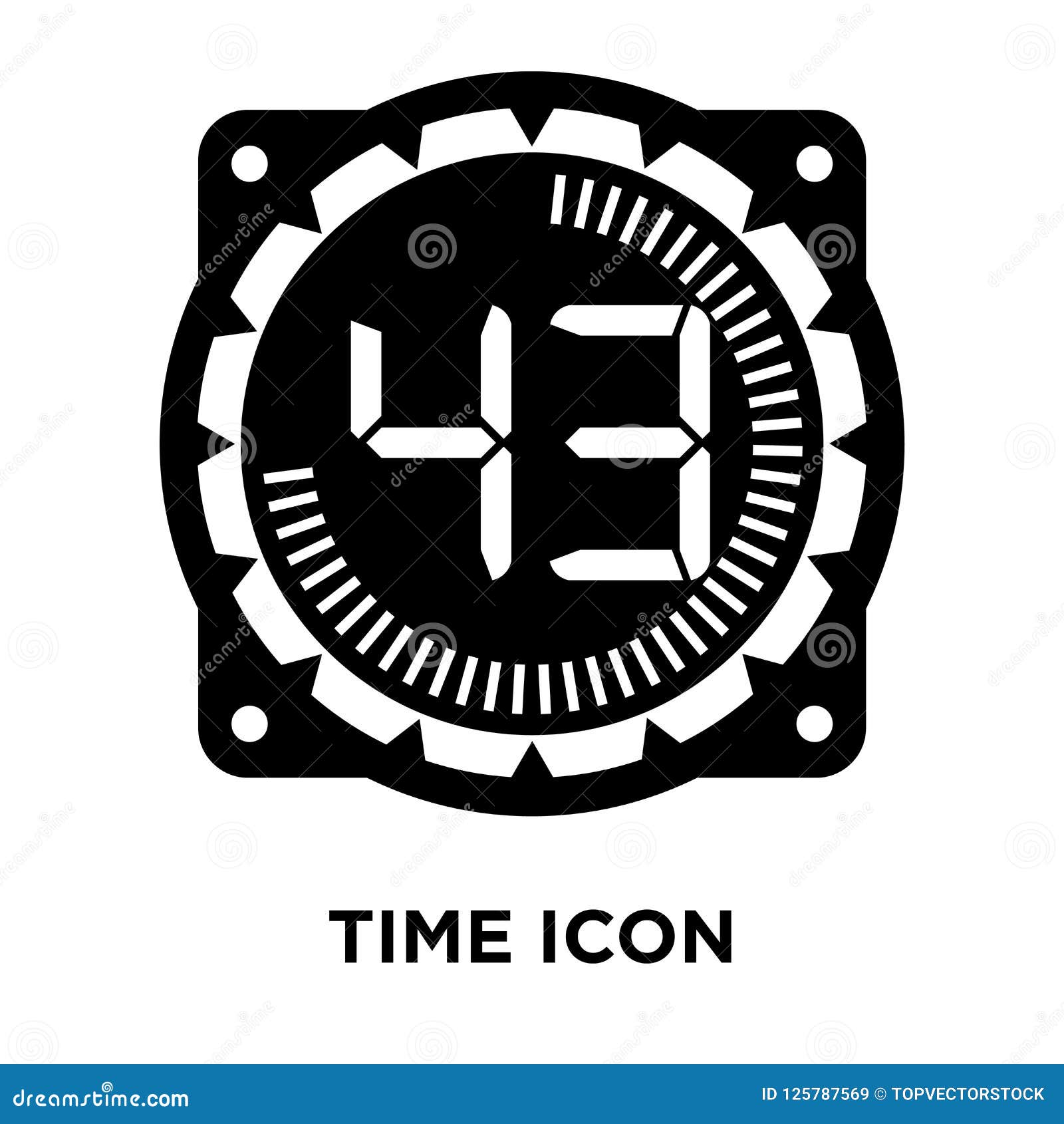Time Icon Vector Isolated on White Background, Logo Concept of T Stock ...