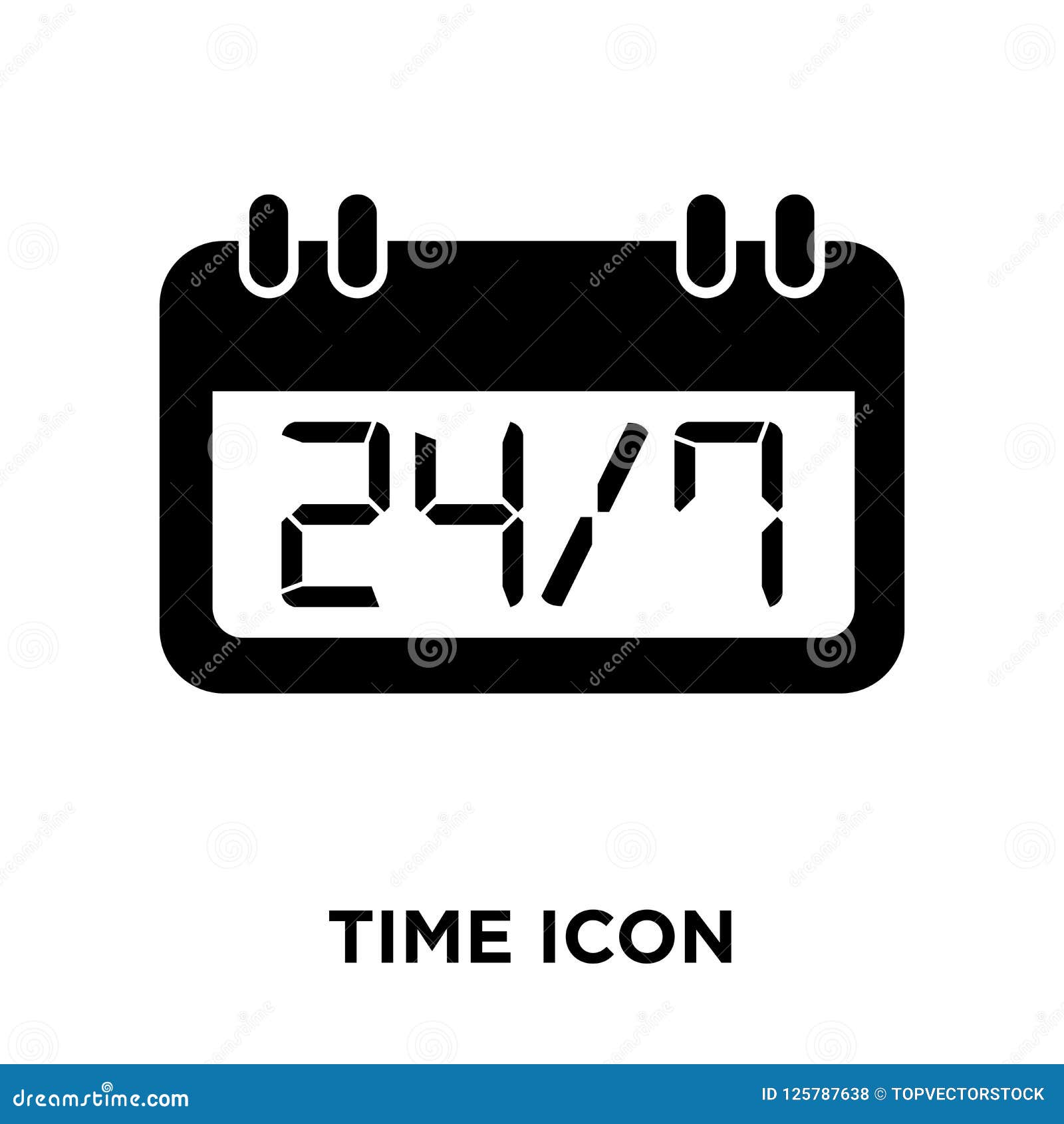 Time Icon Vector Isolated on White Background, Logo Concept of T Stock ...