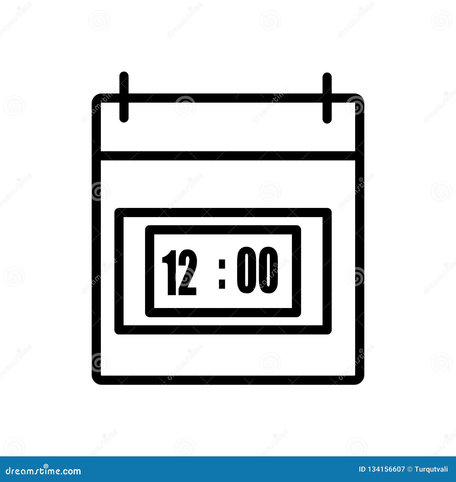 Time Icon Vector Isolated on White Background, Time Sign , Line and ...