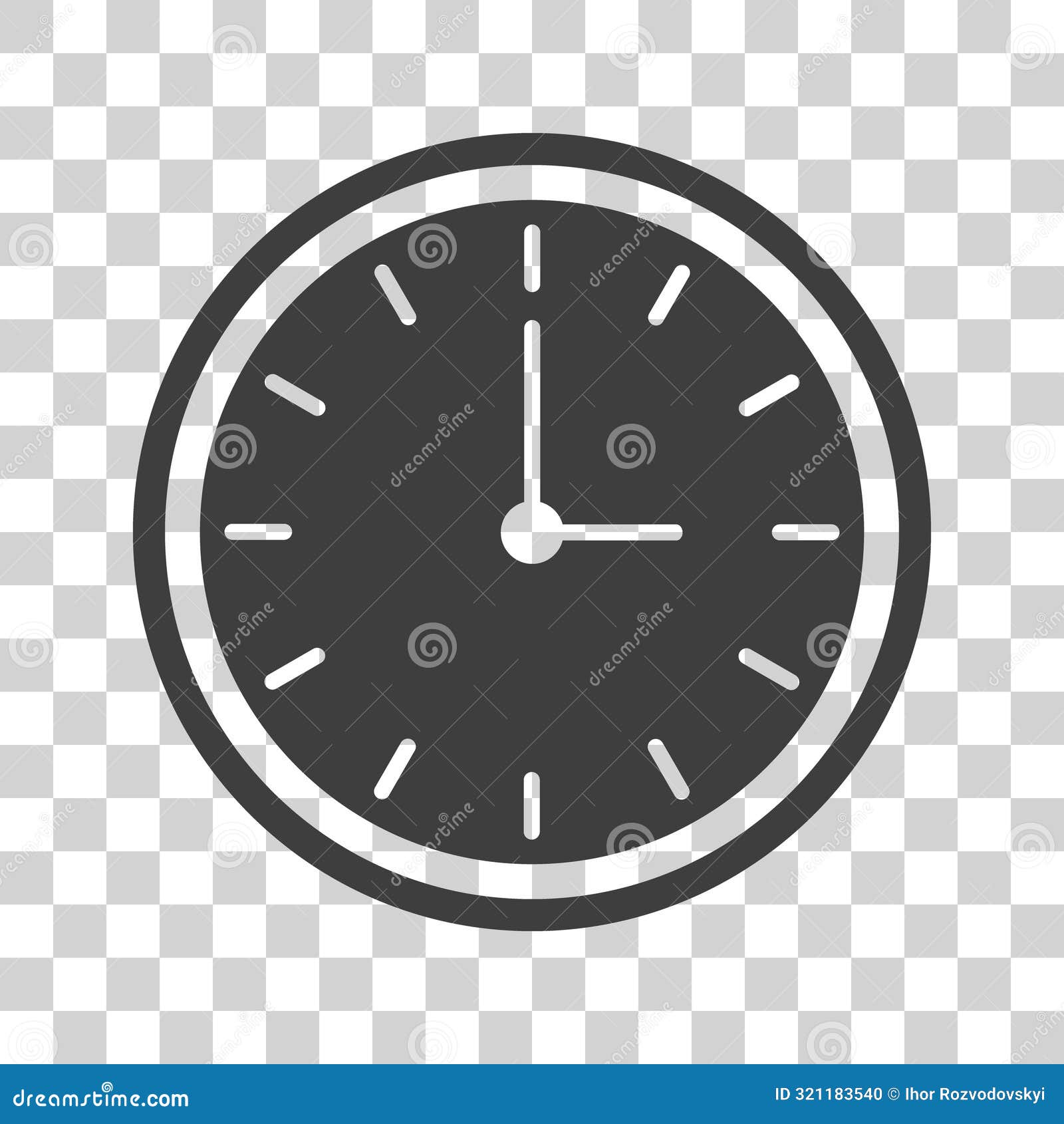 Time Icon on White Background. Stock Vector - Illustration of hour ...