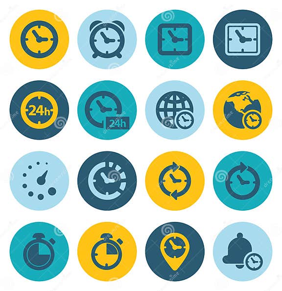 Time icons stock vector. Illustration of deadline, planning - 42629586