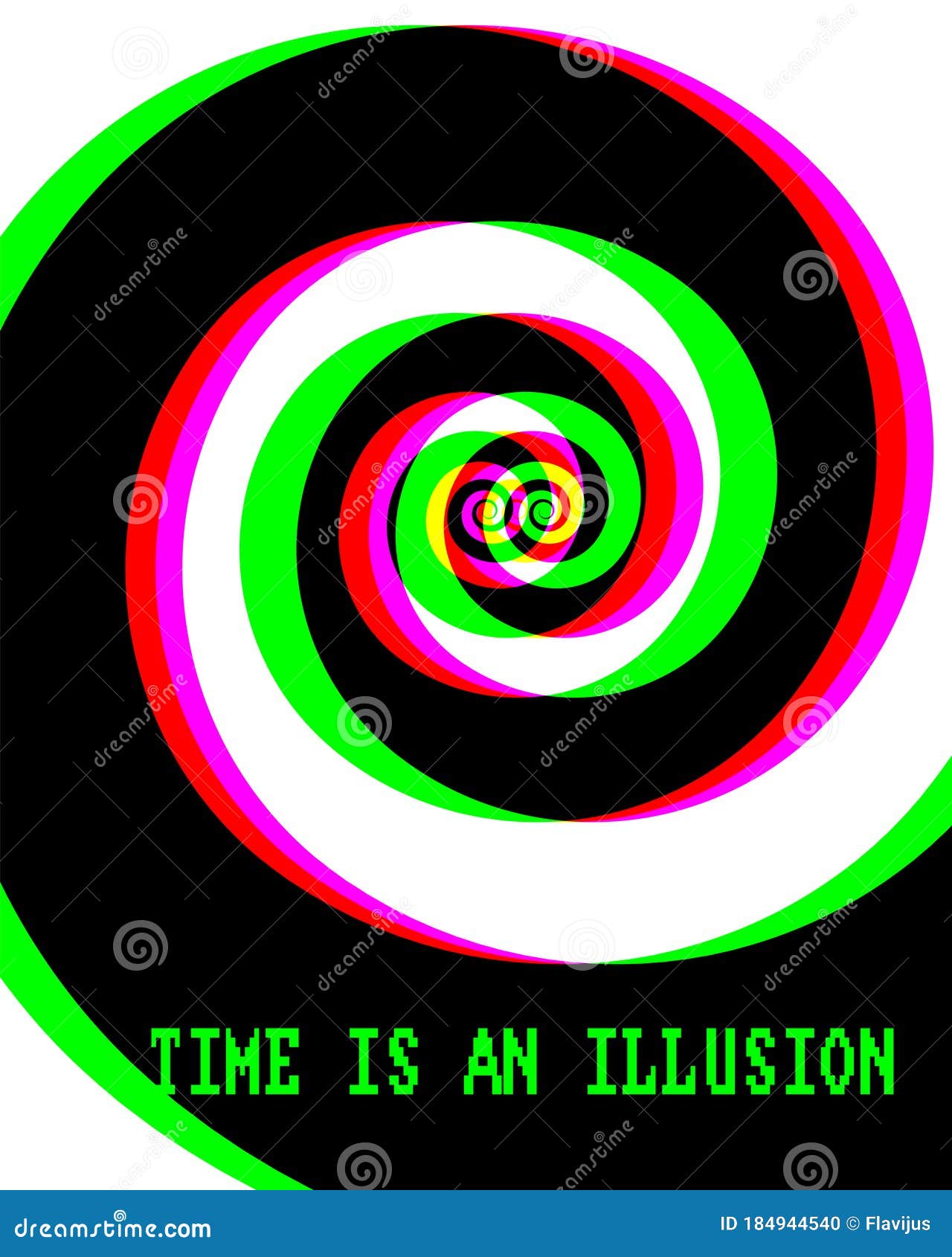 Time is an Illusion Concept Stock Vector - Illustration of graphic ...