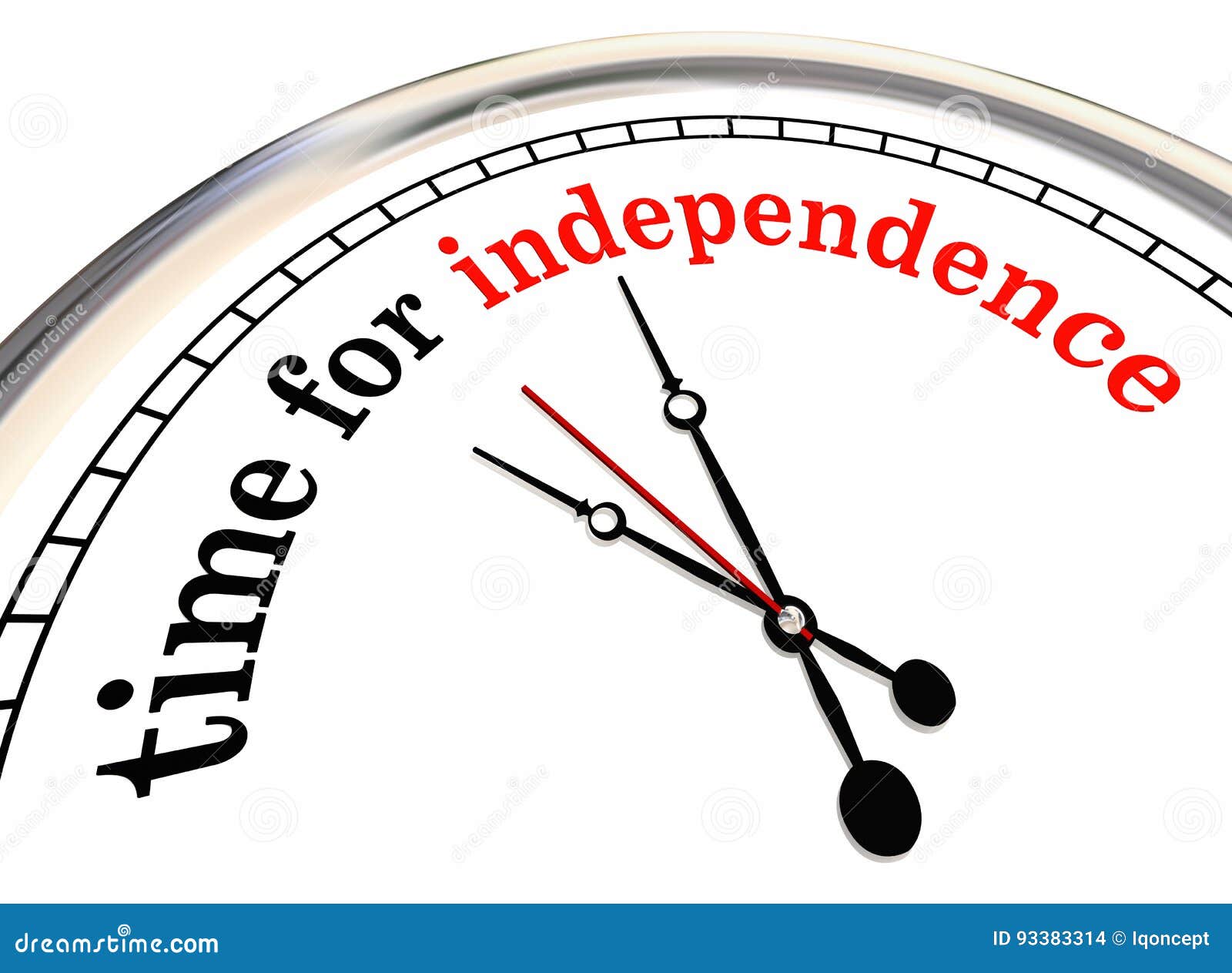 Time for Independence Clock Go Alone Self Employed Stock Illustration ...