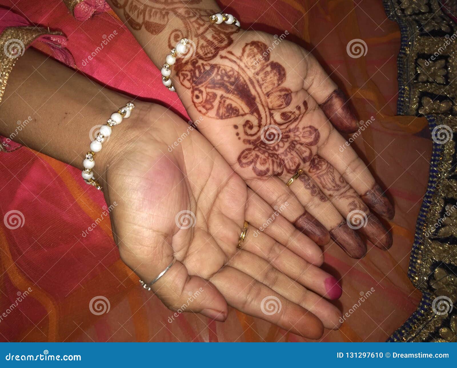 A Decorative Hands at Function Stock Photo - Image of palm, decorative ...