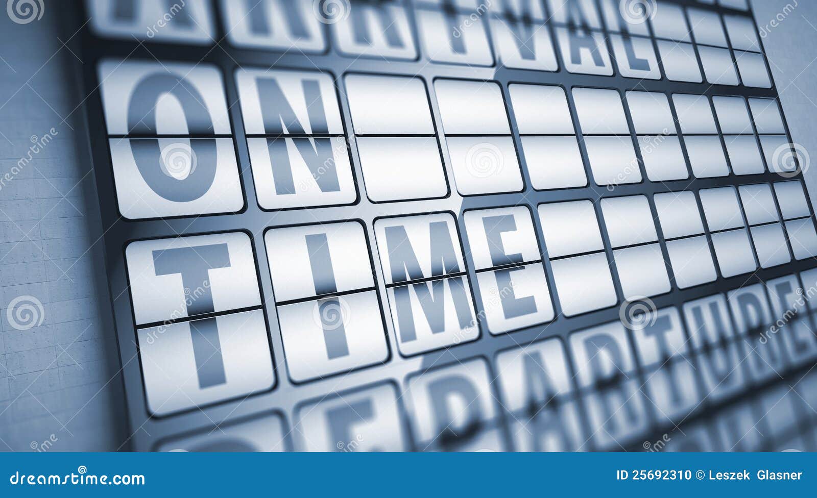 On Time Information on Display Board Stock Illustration - Illustration ...