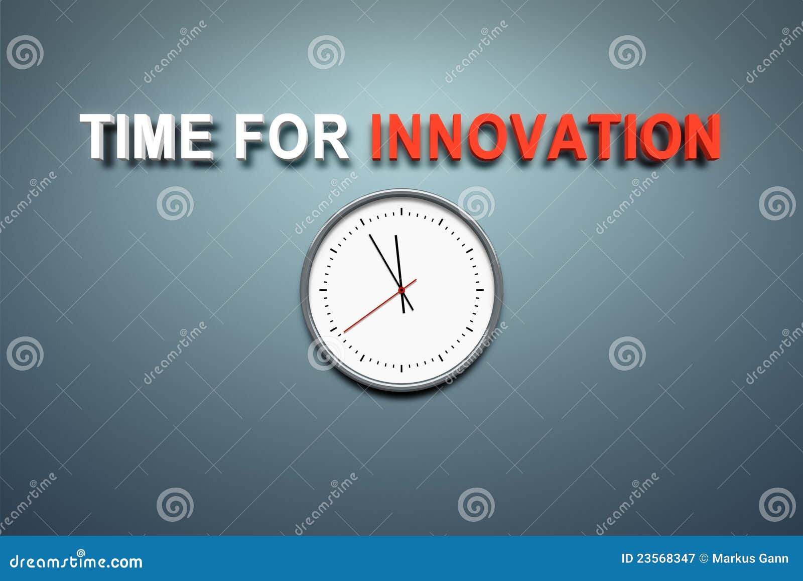 Time for Innovation at the Wall Stock Illustration - Illustration of ...