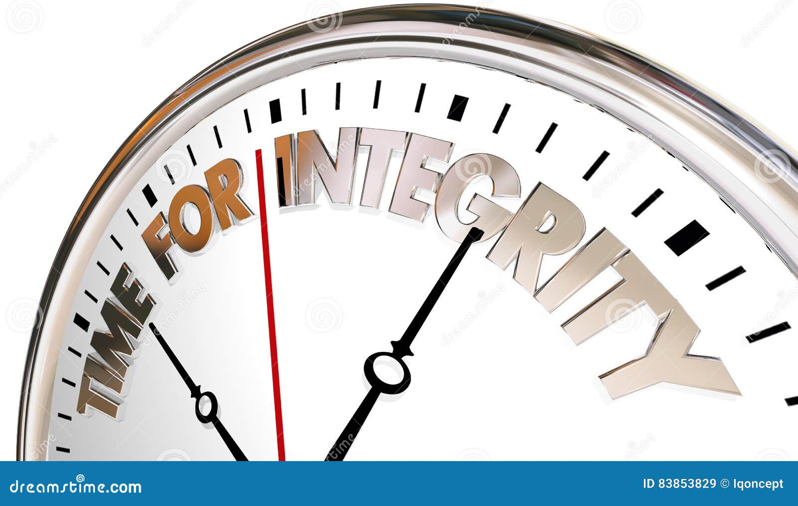 Time for Integrity Clock Honesty Trust Reputation Stock Illustration ...