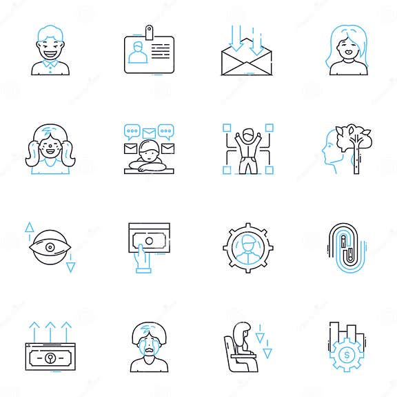 Time Intelligence Linear Icons Set. Analytics, Forecasting, Machine ...