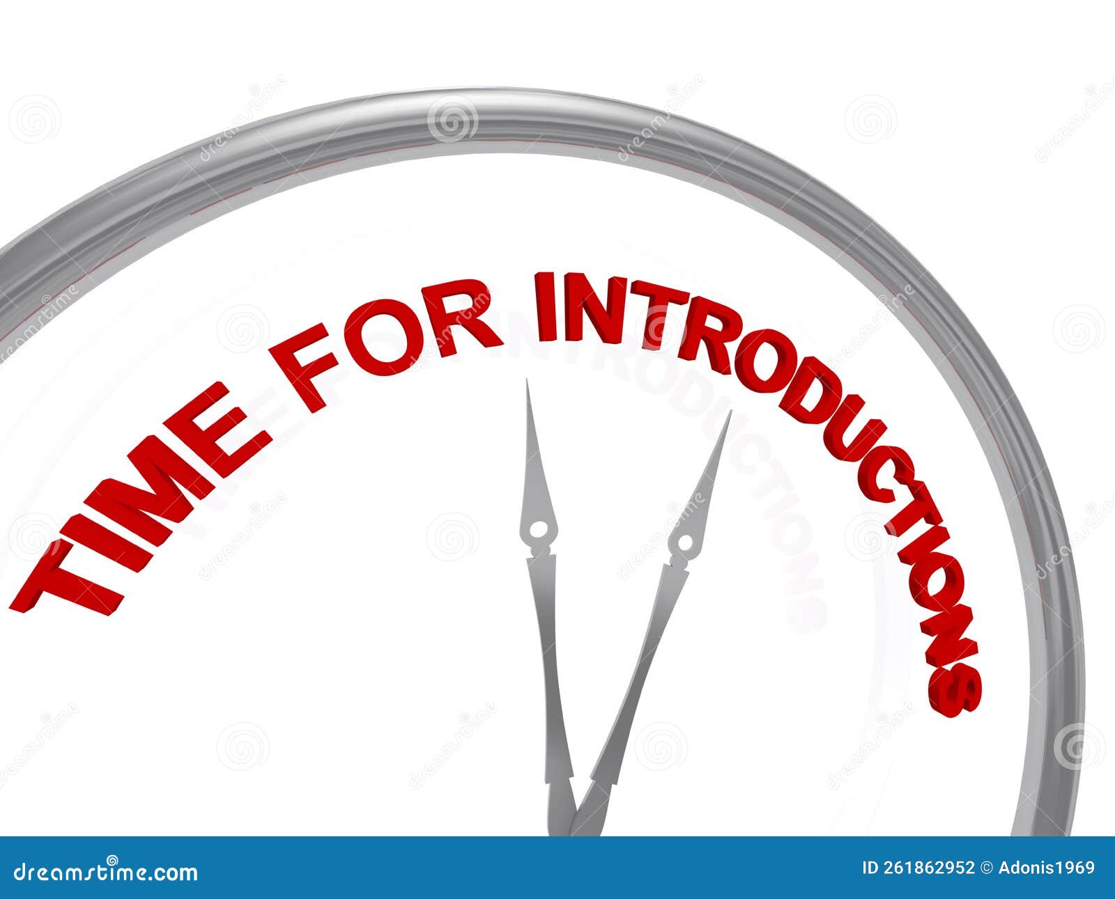 Time for Introductions on Clock Stock Illustration - Illustration of ...