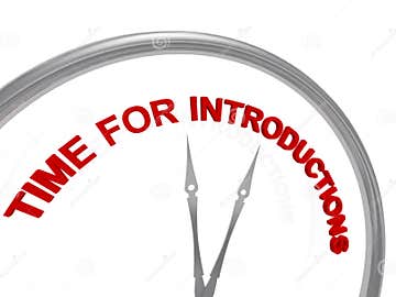 Time for Introductions on Clock Stock Illustration - Illustration of ...