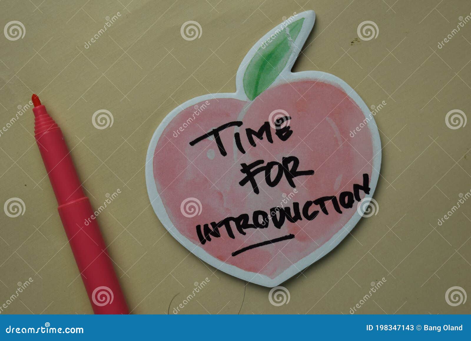 Time for Introductions Write on Sticky Notes Isolated on Office Desk ...