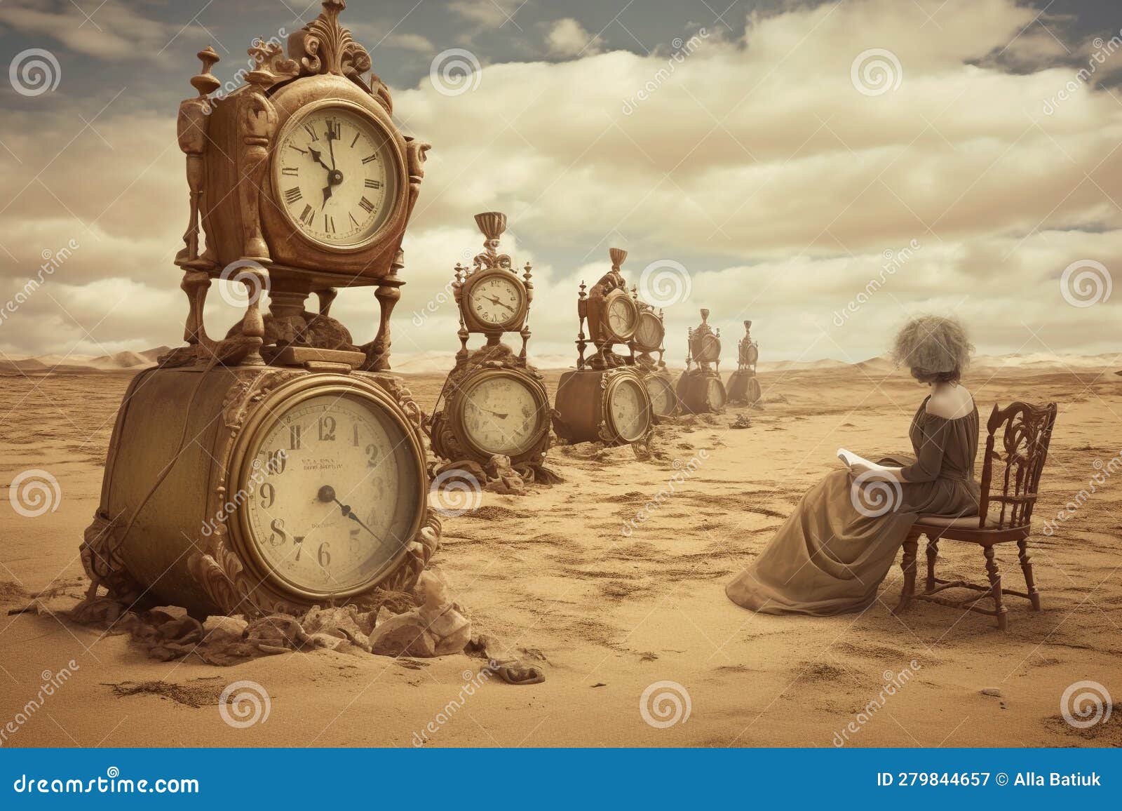 Time. an Irreversible Current Flowing in only One Direction, from Past ...