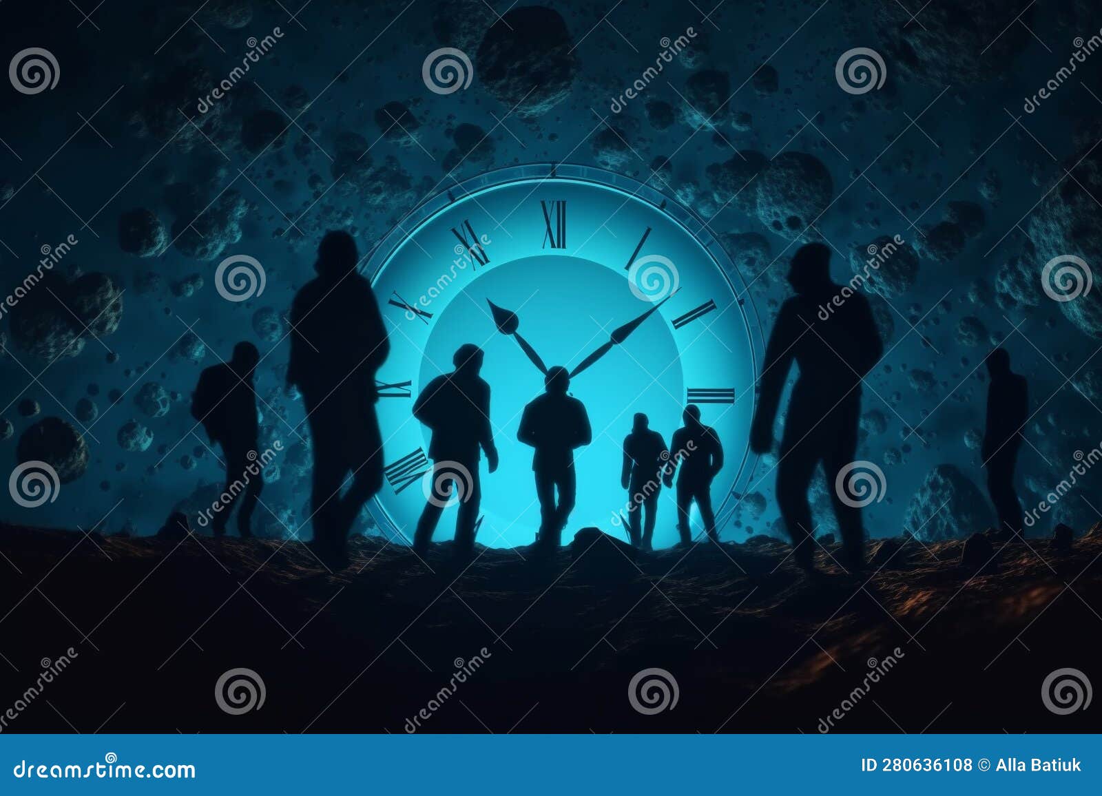 Time. an Irreversible Current Flowing in only One Direction, from Past ...