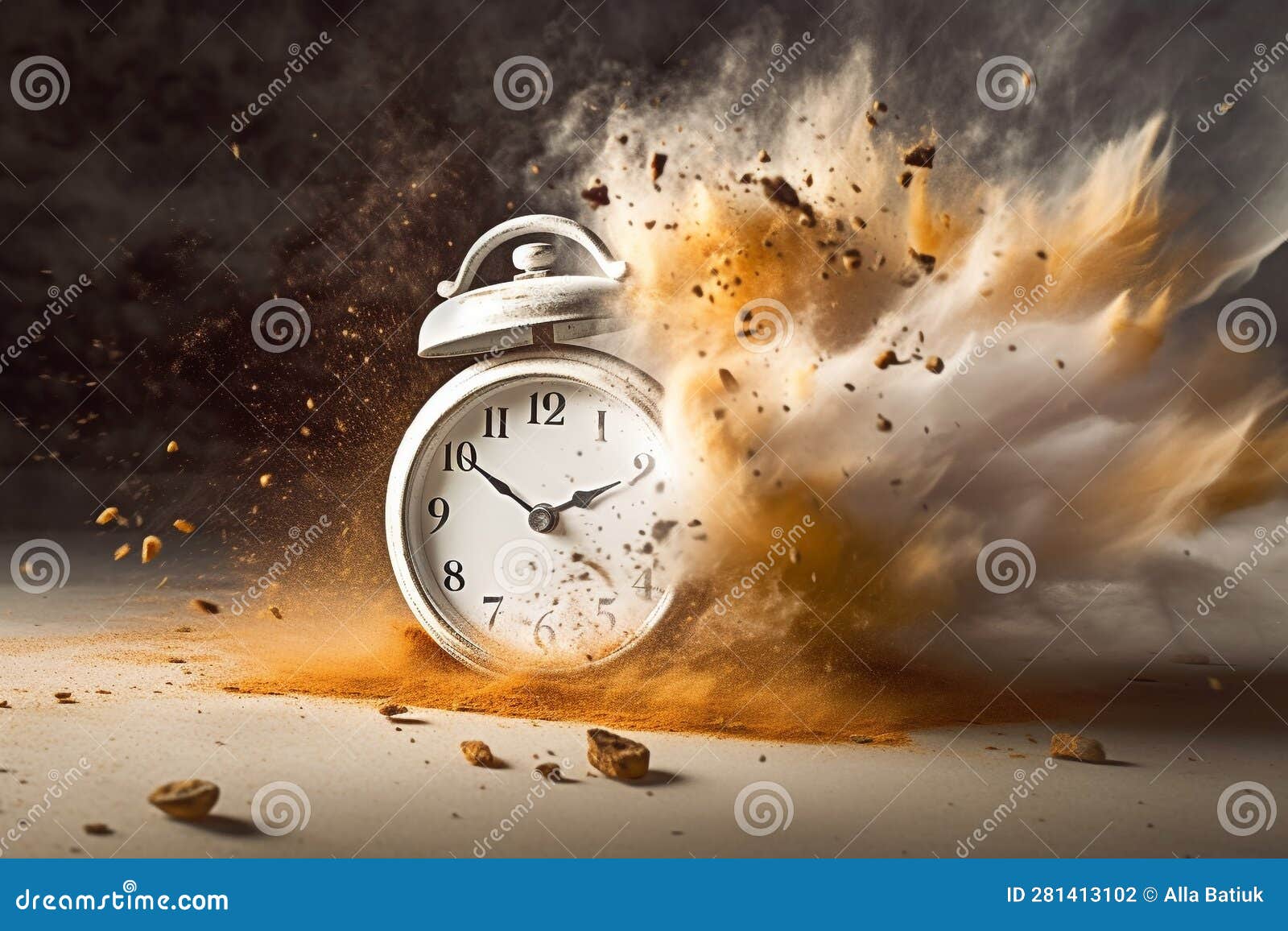 Time. an Irreversible Current Flowing in only One Direction, from Past ...