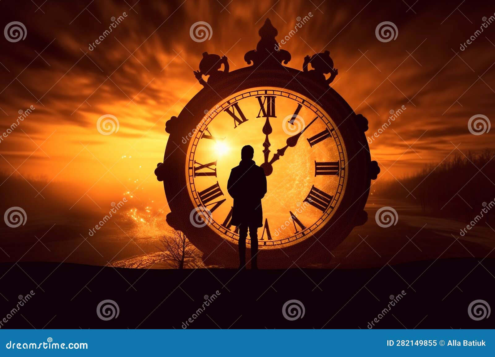 Time. an Irreversible Current Flowing in only One Direction, from Past ...