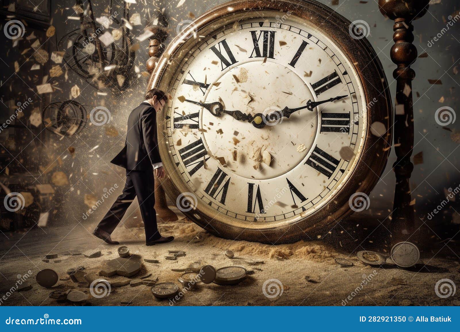 Time. an Irreversible Current Flowing in only One Direction, from Past ...