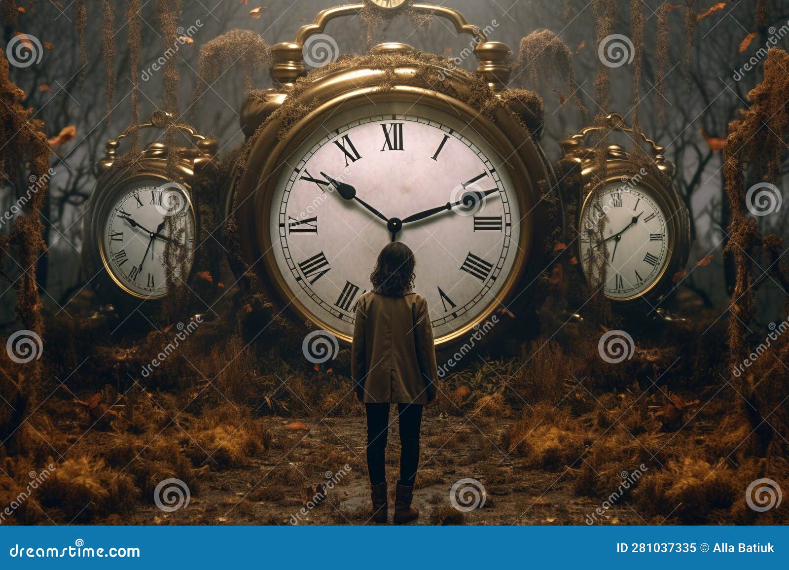 Time. an Irreversible Current Flowing in only One Direction, from Past ...