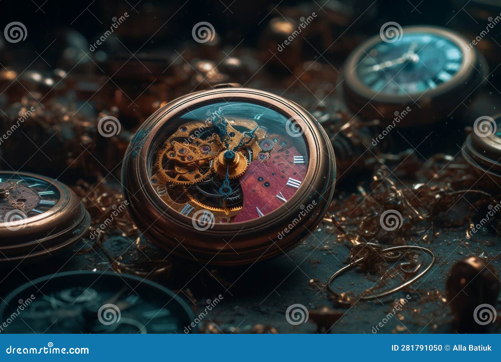 Time. an Irreversible Current Flowing in only One Direction, from Past ...