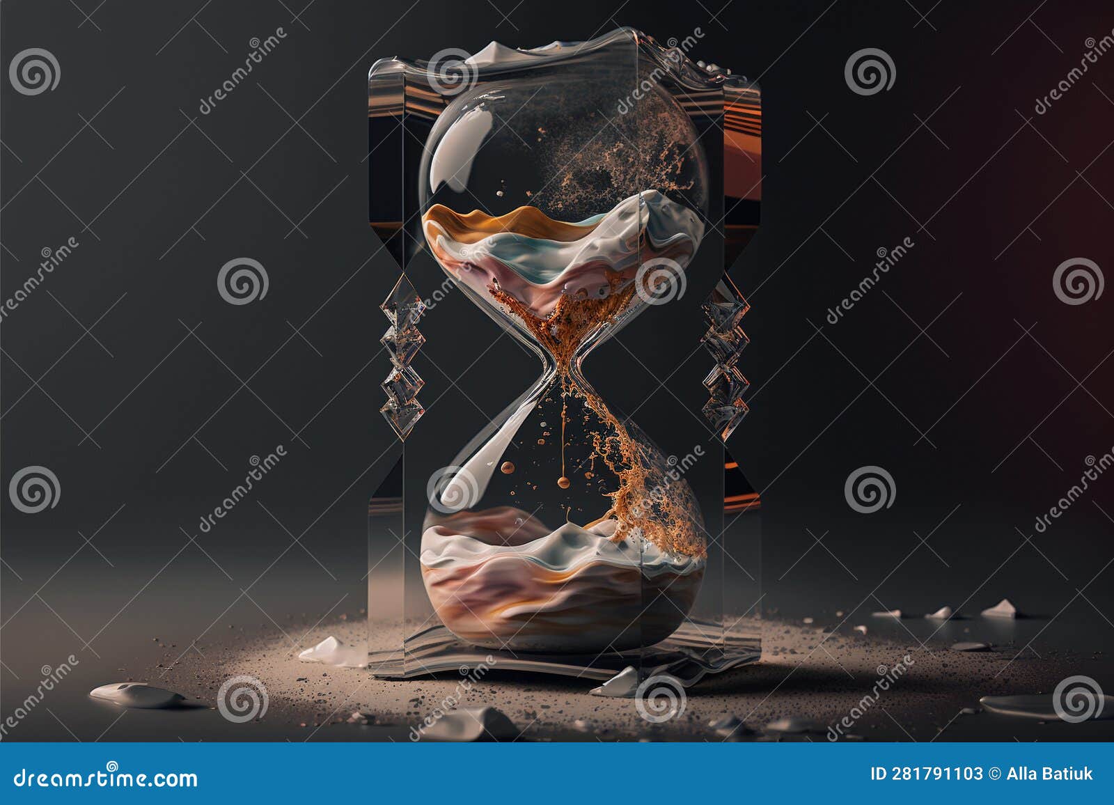 Time. an Irreversible Current Flowing in only One Direction, from Past ...