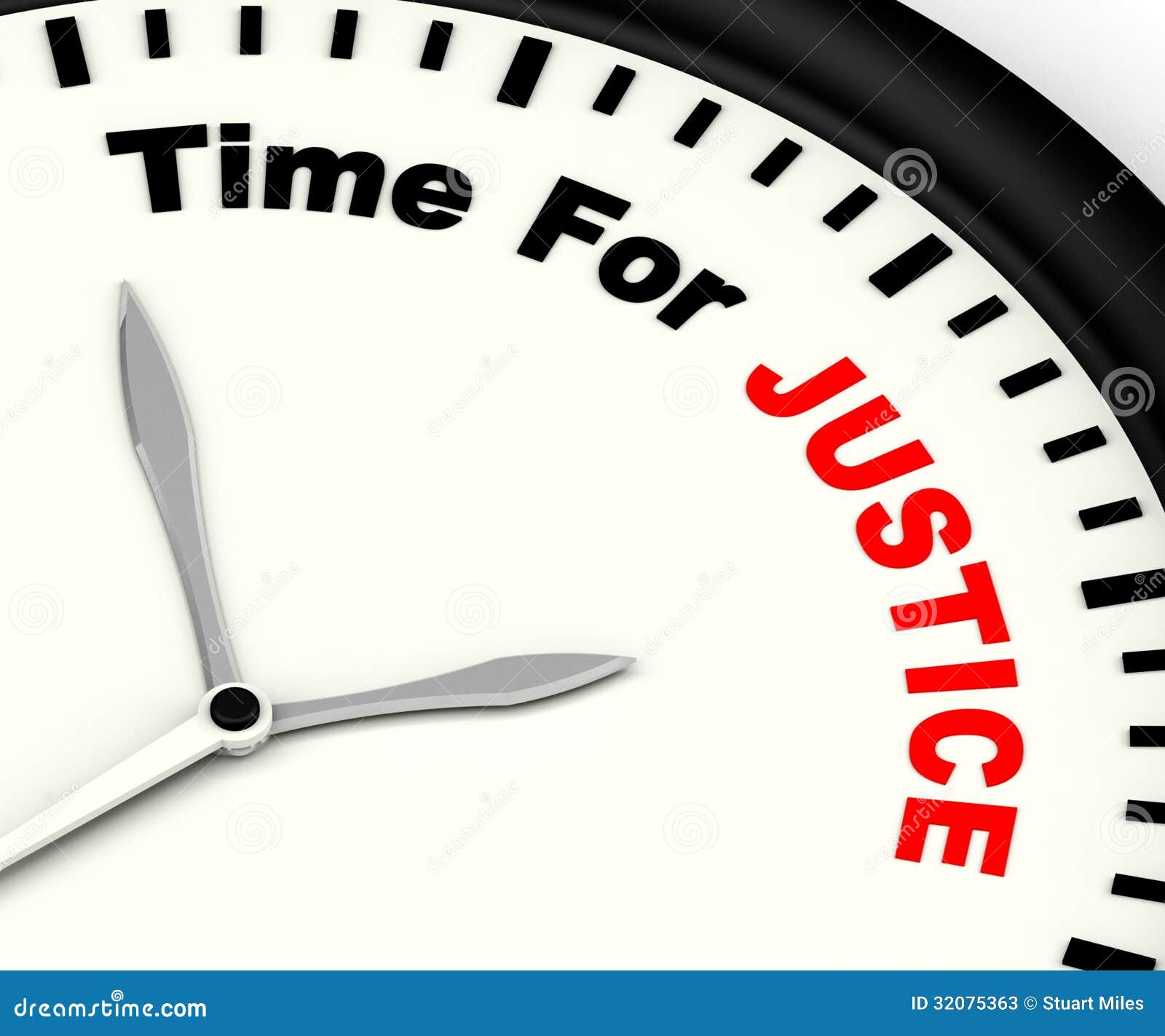 Time for Justice Message Showing Law and Punishment Stock Illustration ...