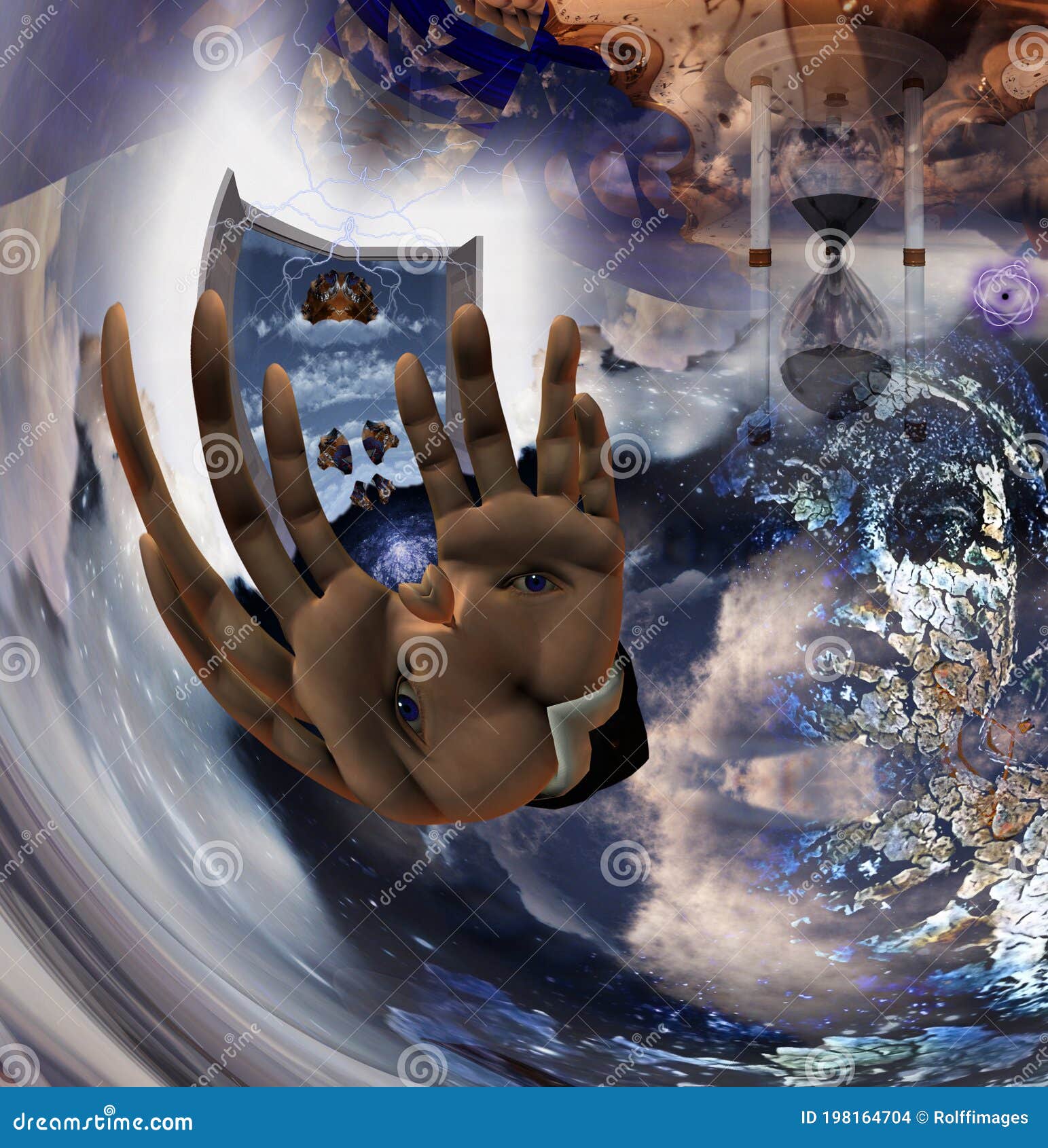 Time Keeper. Surreal Digital Art Stock Illustration - Illustration of ...