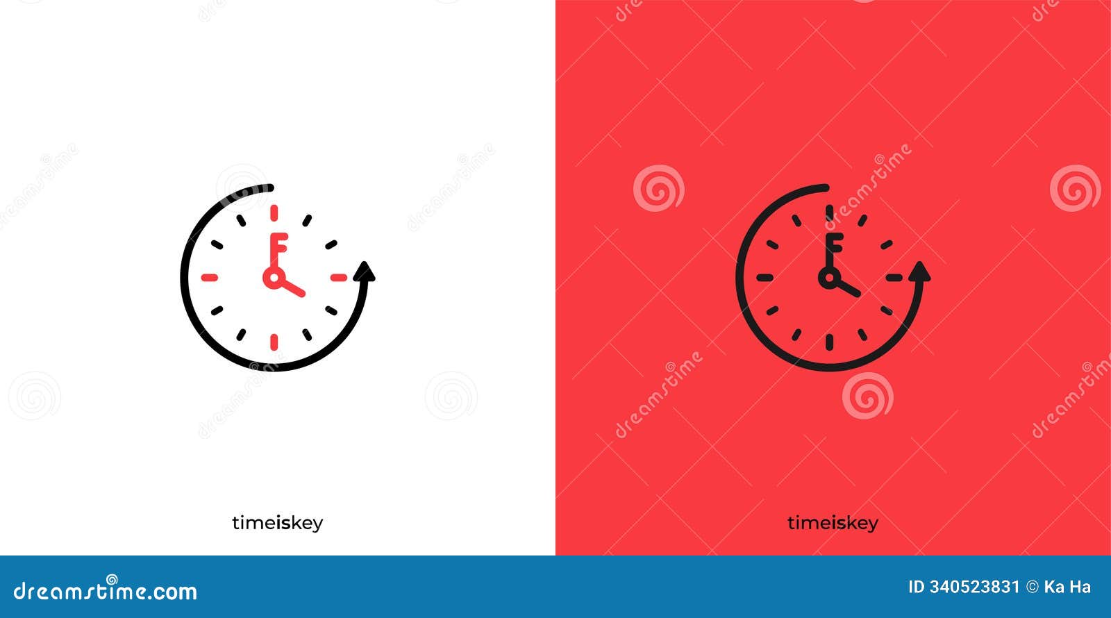 Time Key Logo. Clock and Key with Minimalist Style Stock Illustration ...
