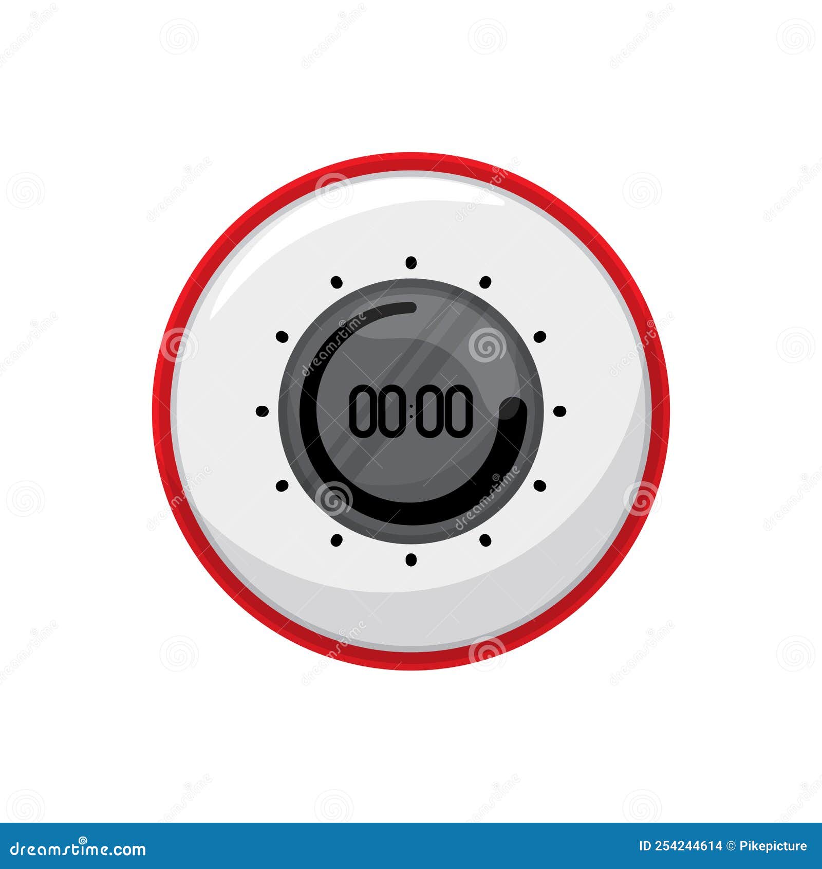 Time Kitchen Timer Clock Cartoon Vector Illustration Stock Vector ...