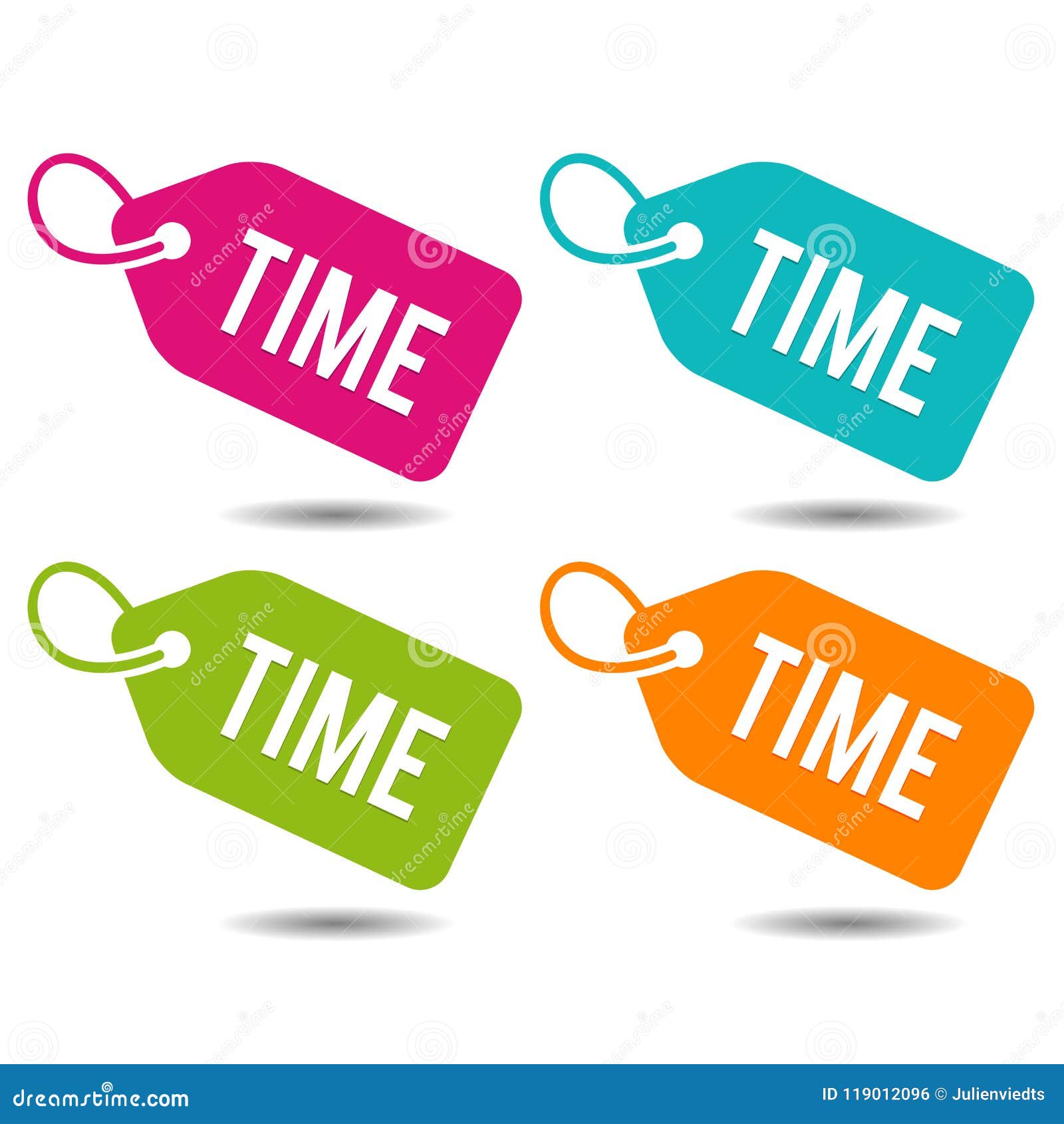 Time Label. Flat Eps10 Vector Illustration Stock Vector - Illustration ...