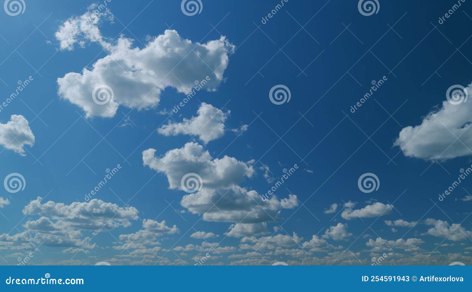 Beautiful Blue Sky with Clouds Background. White Clouds Nature ...