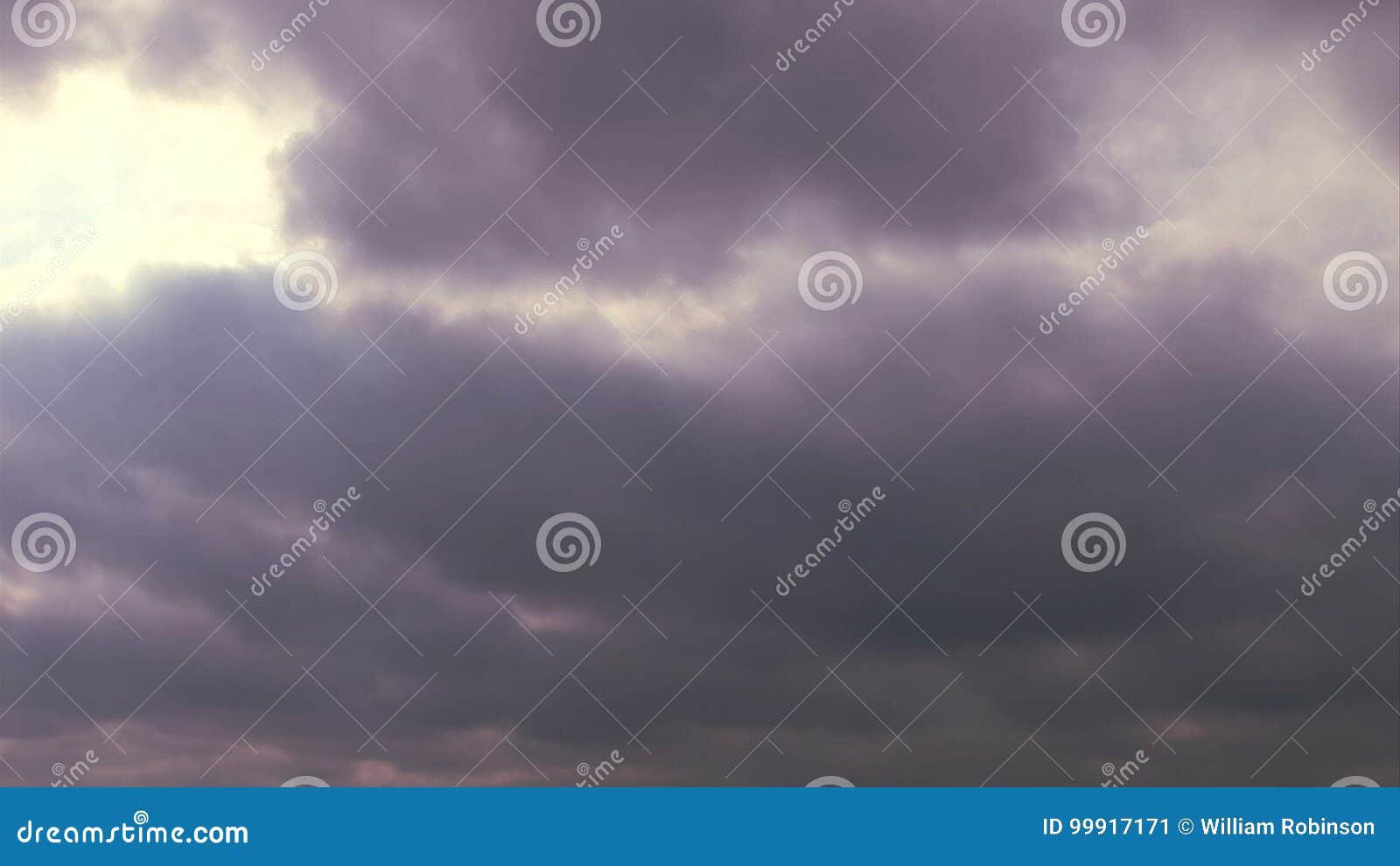 Dark Sky Foreboding Feeling with Blue Shining through Stock Video ...