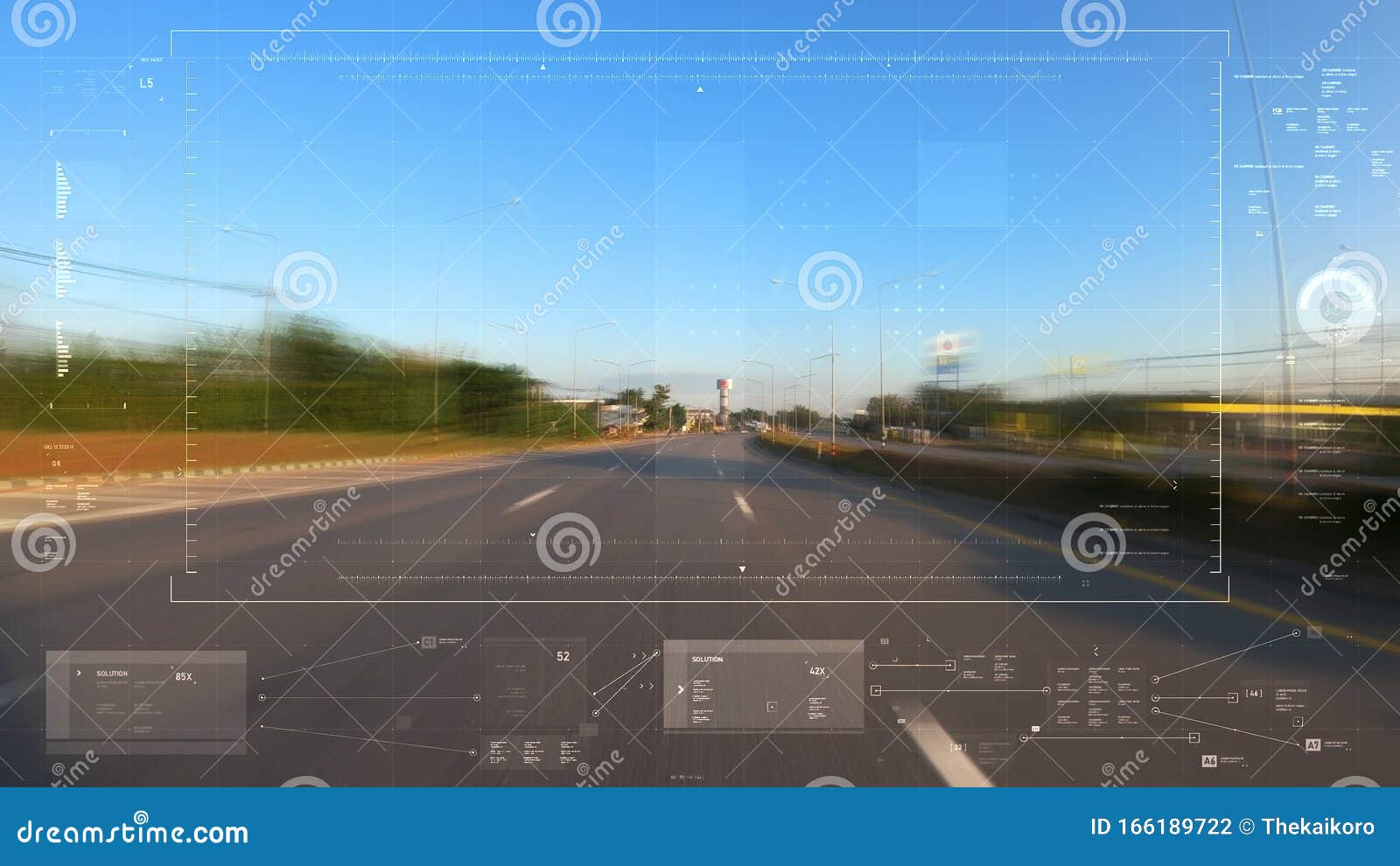 Time-lapse of Driver Point of View Motion Blur Moving Forward Driving ...