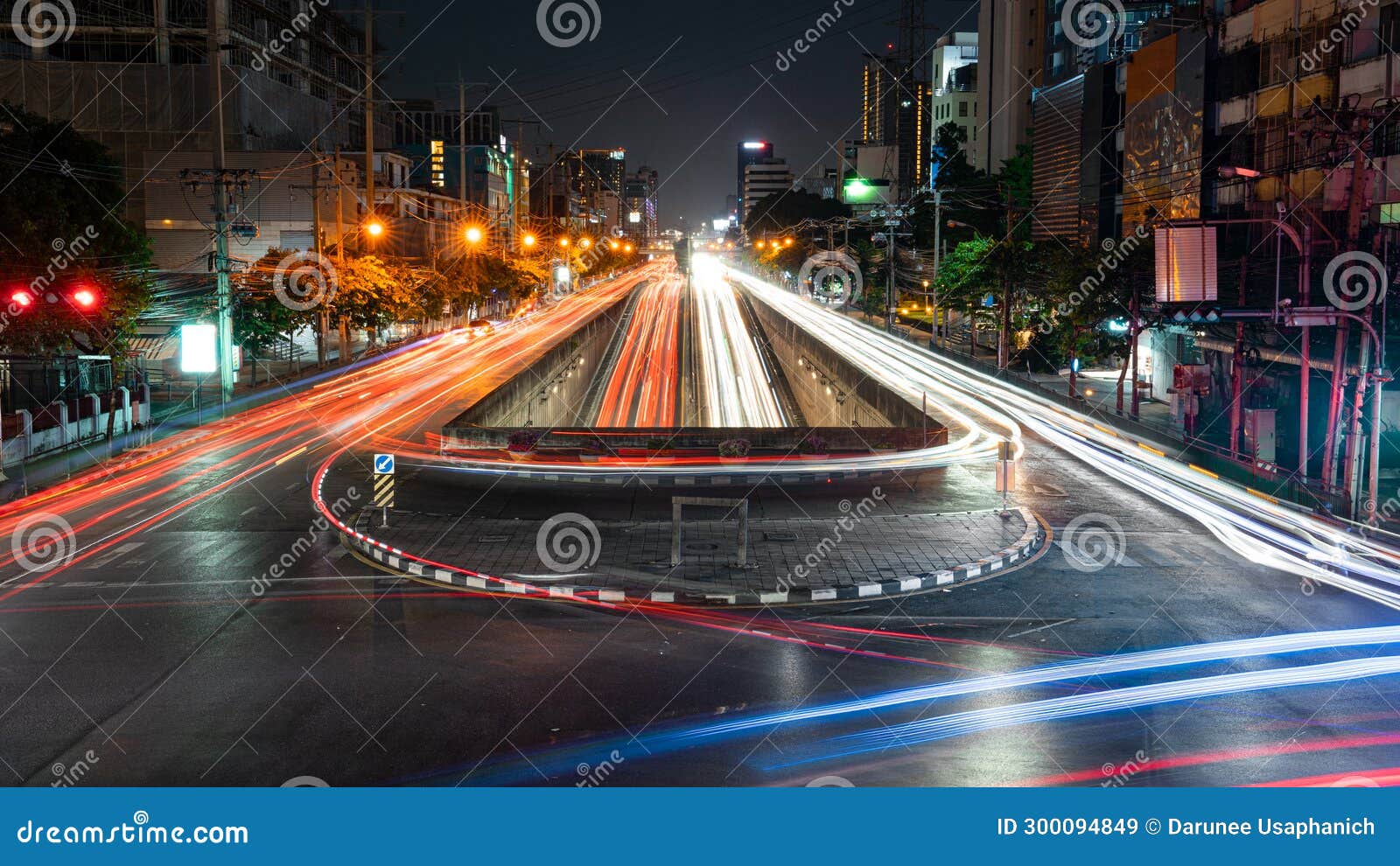 Time-lapse Image of an Elevated U-turn Road. I Stock Image - Image of ...