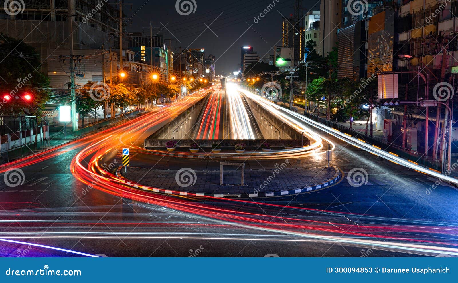 Time-lapse Image of an Elevated U-turn Road. I Stock Image - Image of ...