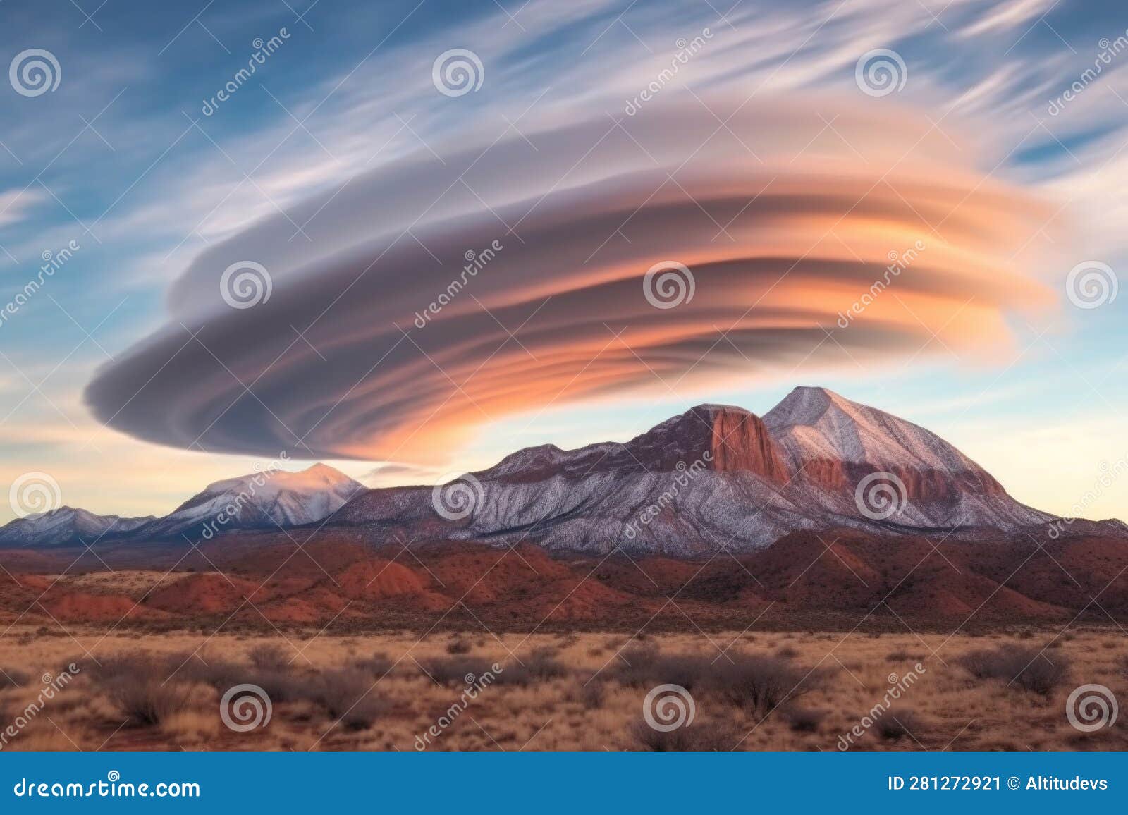 Time-lapse of Lenticular Clouds Formation Over Rugged Mountain Terrain ...