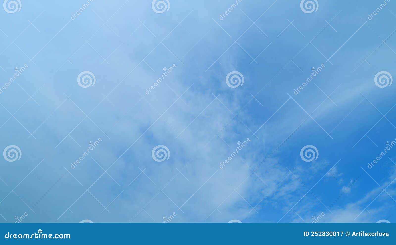 Light High Clouds Slide on Sky. Layer of Clouds in Blue Sky Moving ...
