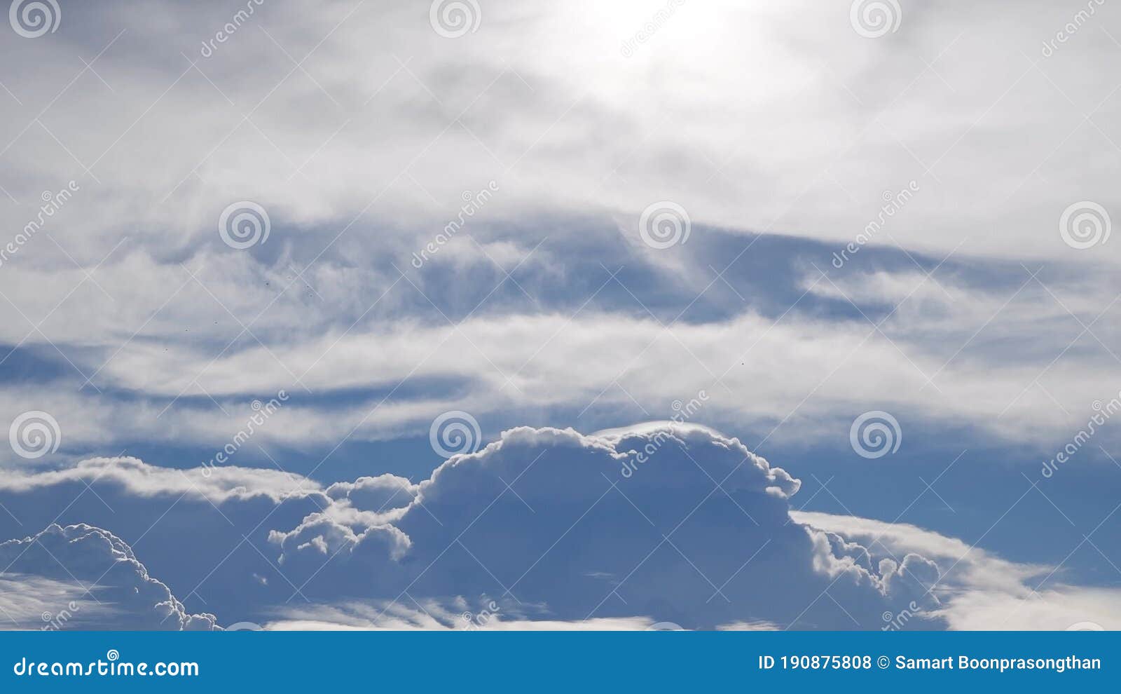 Time Lapse Motion the Clouds are Moving Fast and Birds Flying on the ...