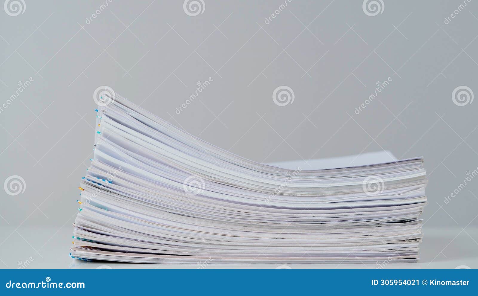 Time Lapse of Paper Sheets on White Background. Stop Motion Animation ...