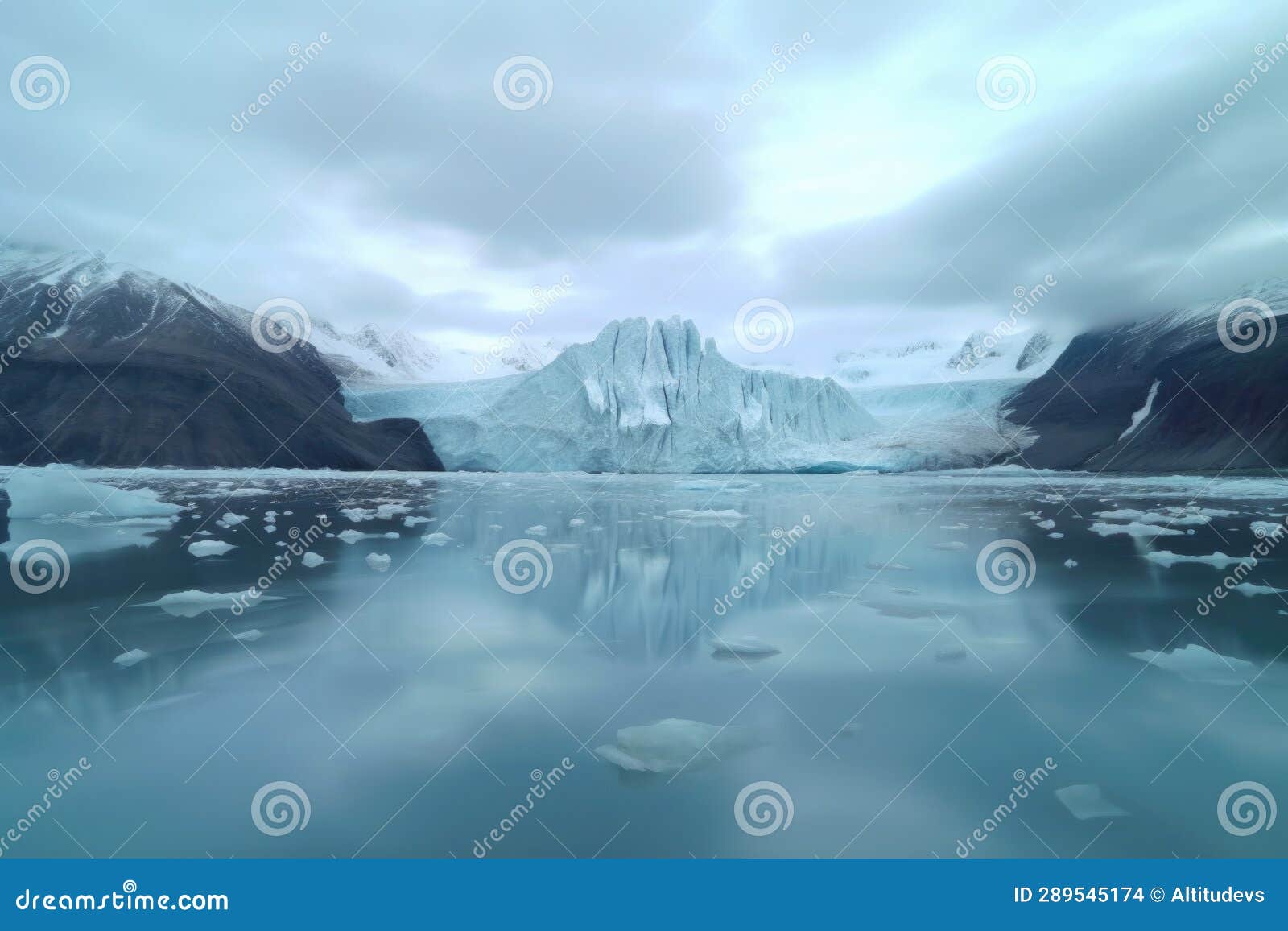 Time-lapse Sequence Capturing Glacier Calving Activity Stock Photo ...