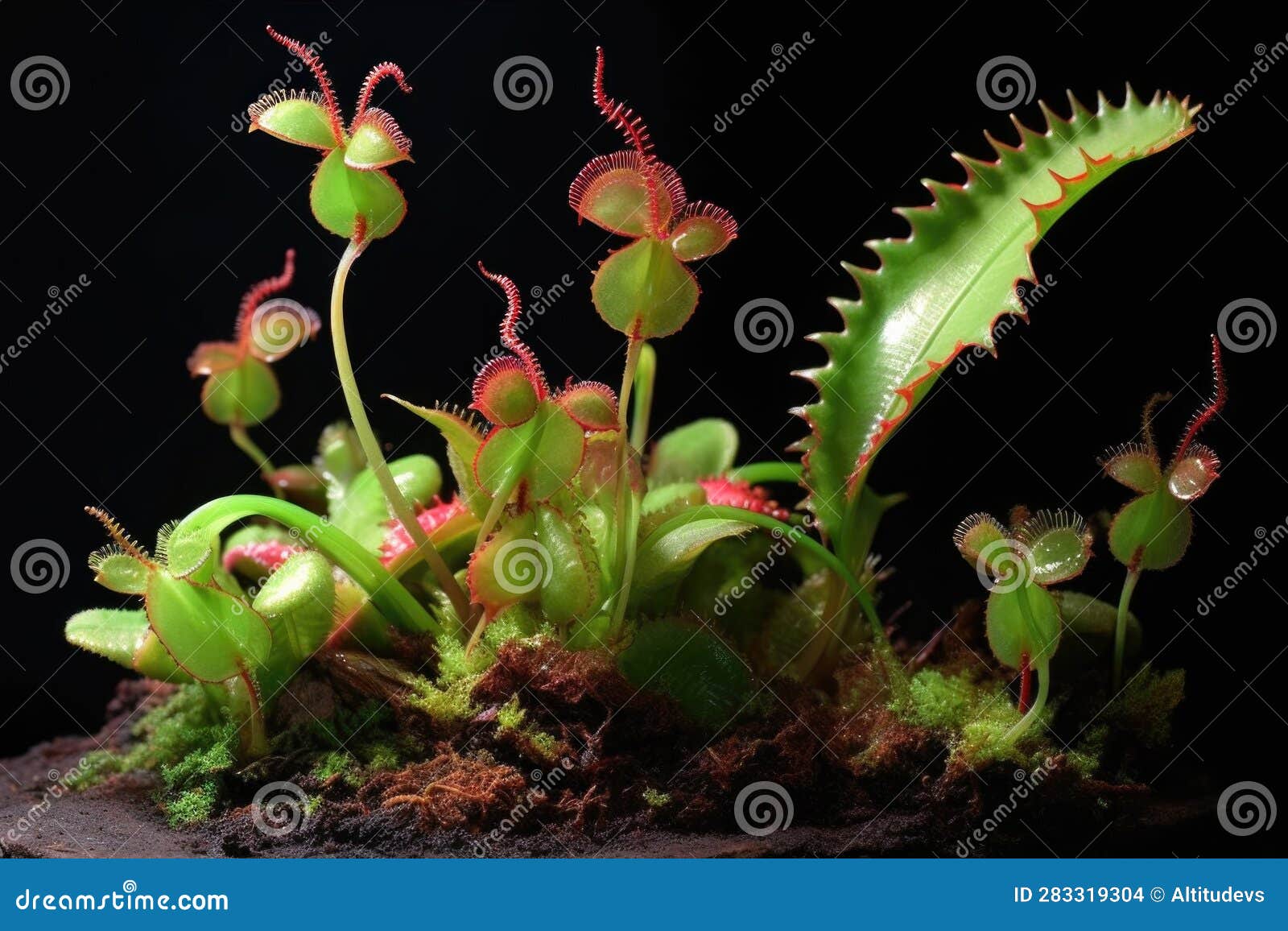 Time Lapse Sequence Of Venus Flytrap Catching And Digesting Prey Stock