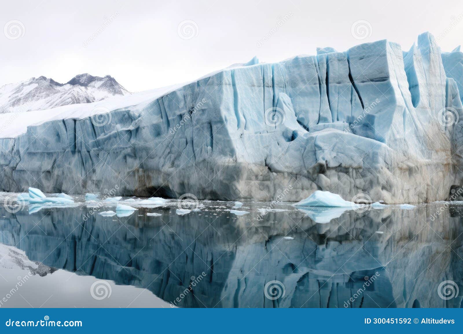 Time-lapse Series of a Glaciers Edge Receding Over Time Stock Photo ...