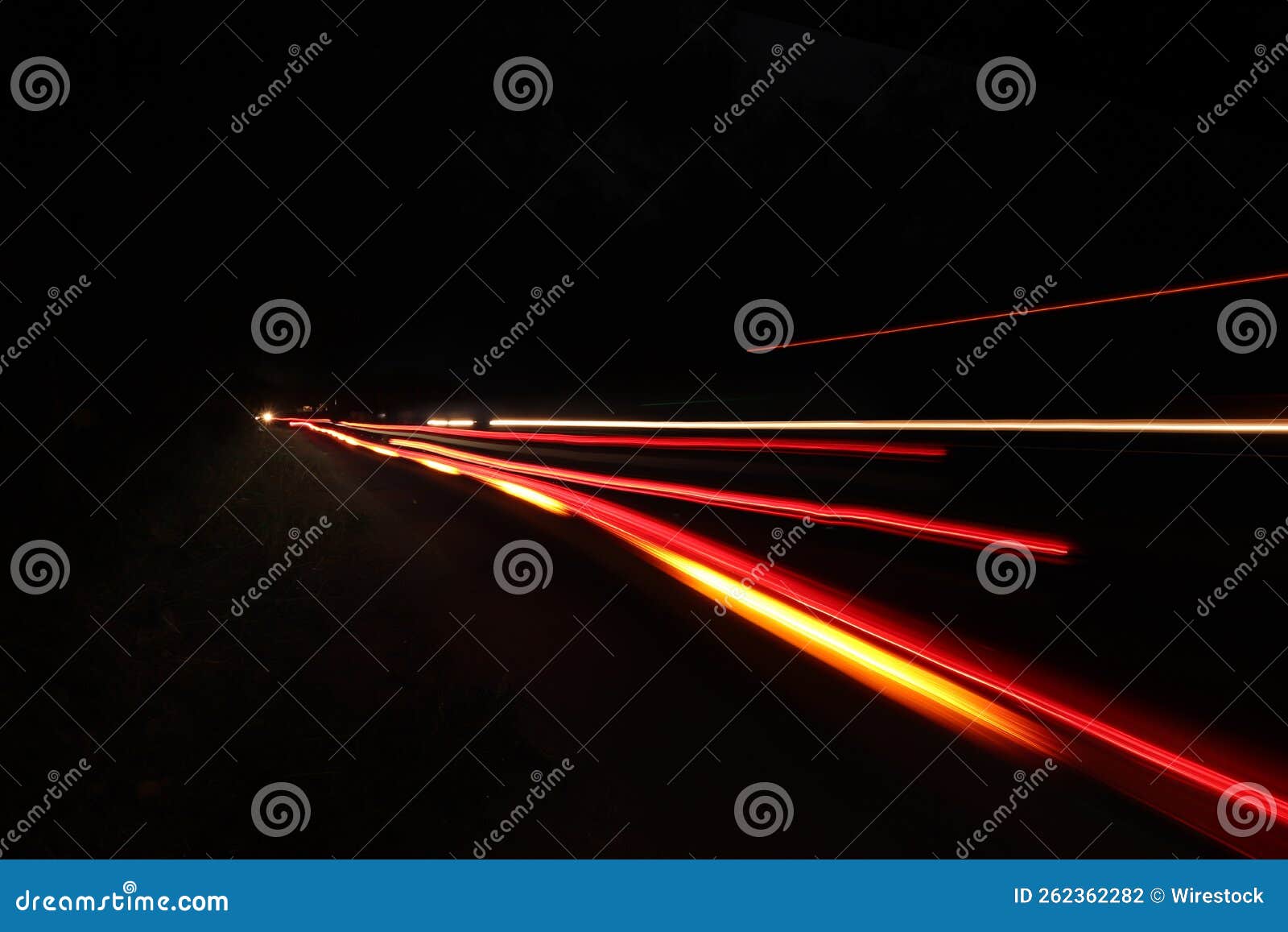 Time-lapse Shot of the Red Car Lights in Motion on the Highway at Night ...