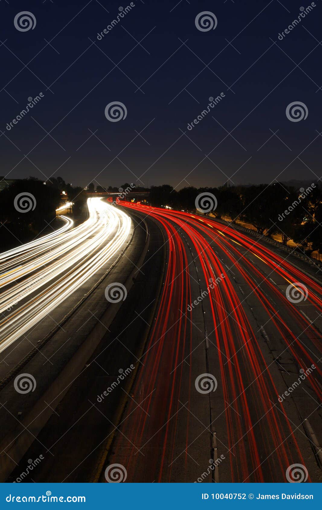 Time Lapse of Traffic at Dusk on the 5 Freeway in Stock Photo - Image ...