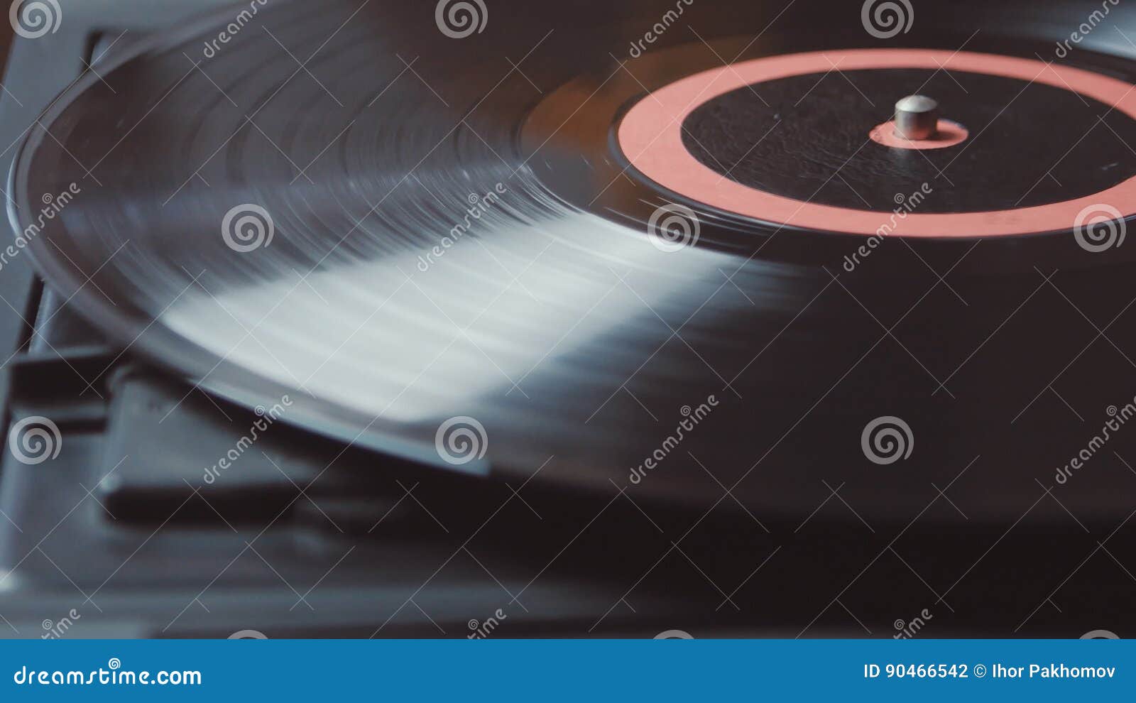 Time-lapse of Vinyl Rotating on a Turntable, Top View Stock Footage ...