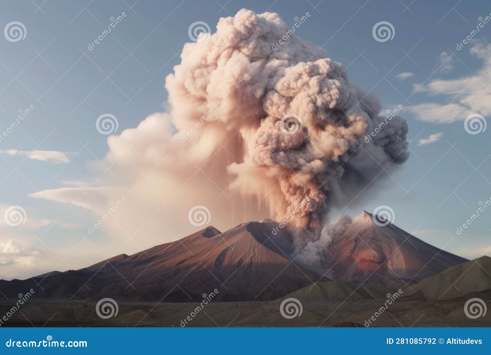 Time-lapse of Volcanic Smoke Plumes and Ash Clouds Stock Photo - Image ...