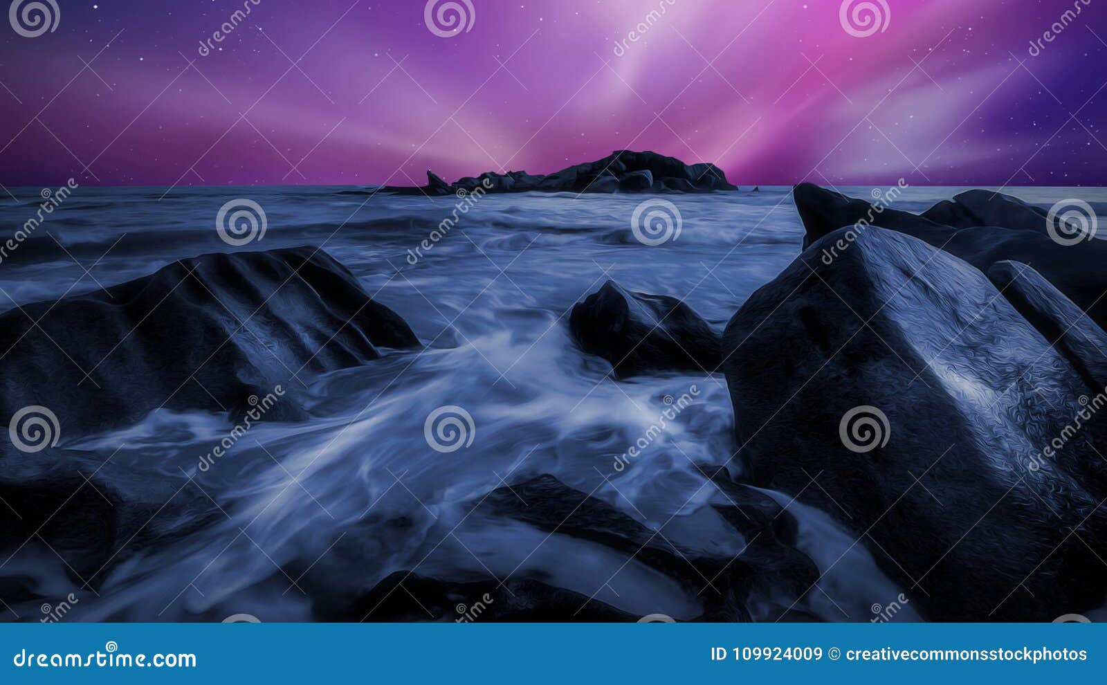 Time Lapsed Photo Of Sea During Night Time Picture. Image: 109924009