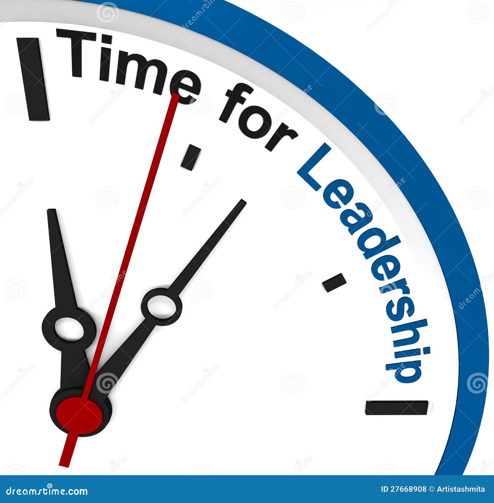 Time for leadership stock illustration. Illustration of needle - 27668908