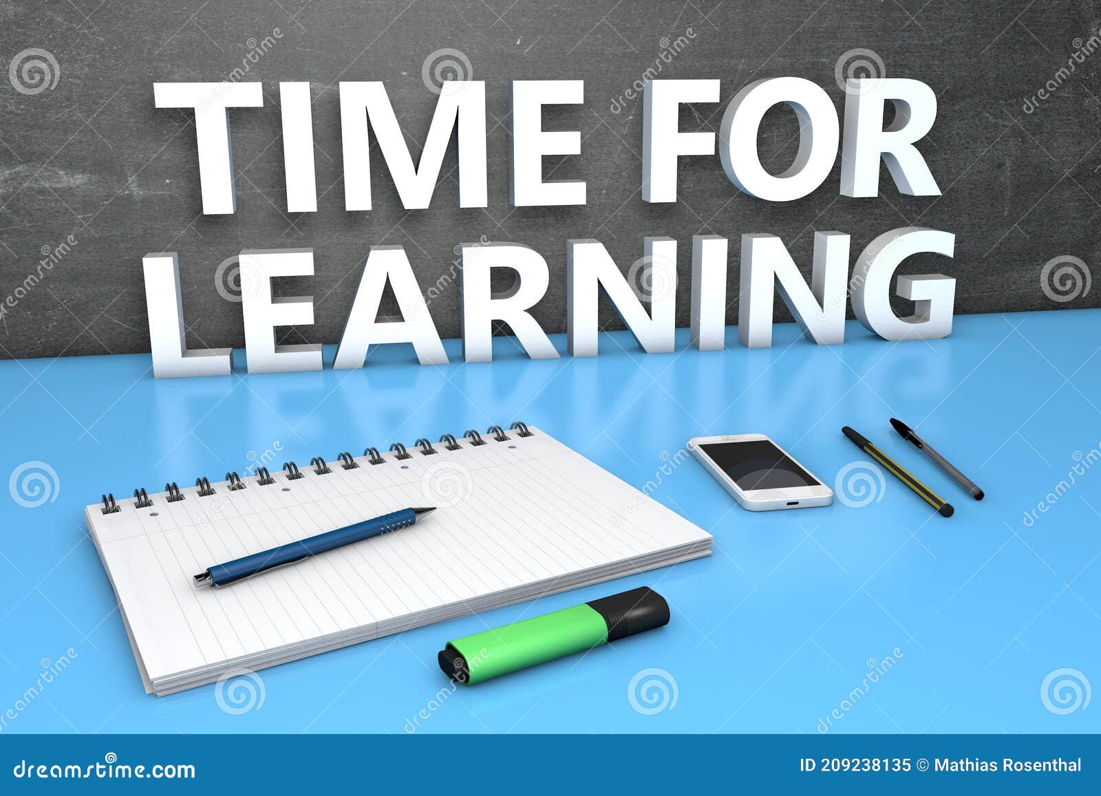 Time for Learning stock illustration. Illustration of university ...