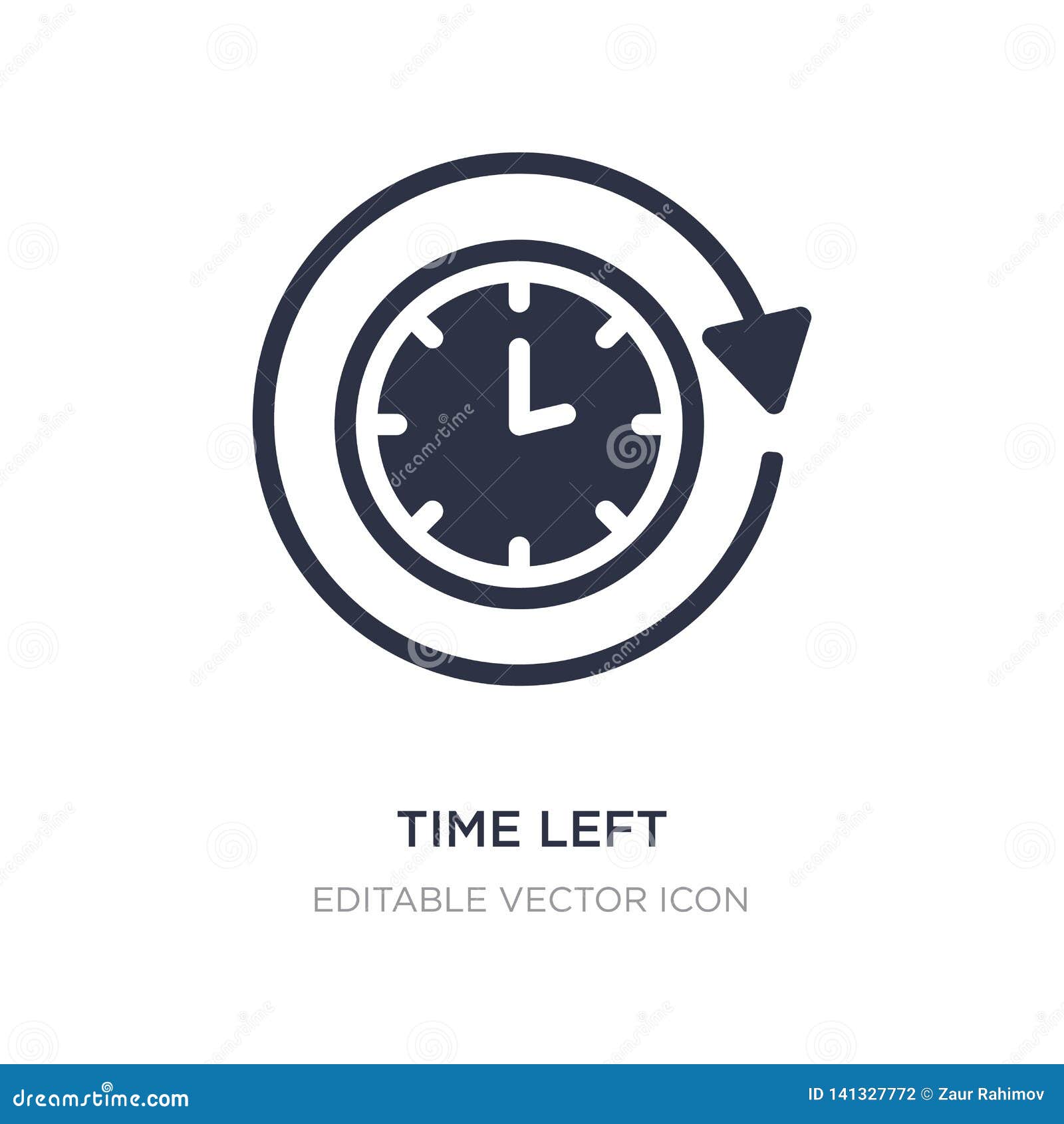 Time Left Icon on White Background. Simple Element Illustration from ...