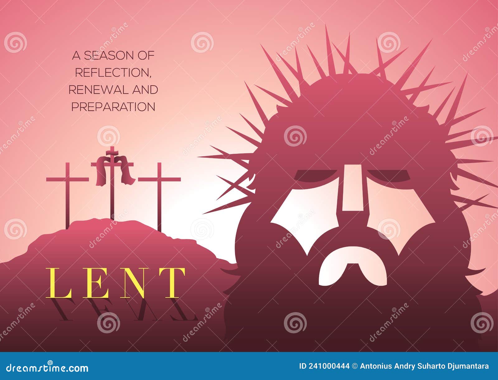 The Time of Lent Vector Illustration Stock Vector - Illustration of ...